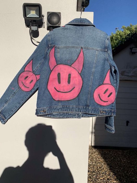 Custom Jacket Custom LIL PEEP devil jacket 😈🖤 | Grailed