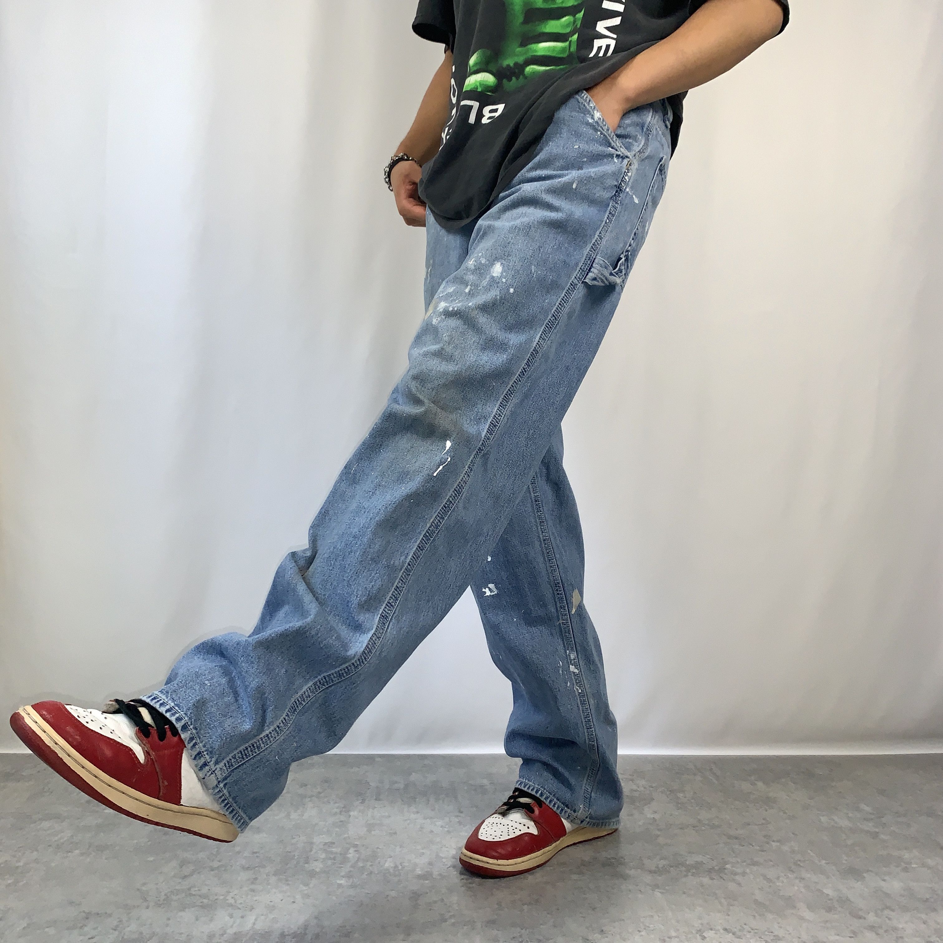 Vintage 90s Paint Splatter Carpenter Denim 34 | Grailed