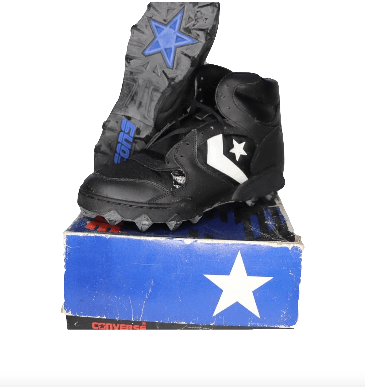 Converse × Vintage NOS Vintage 90s Converse Cons Lea Mesh Football ...