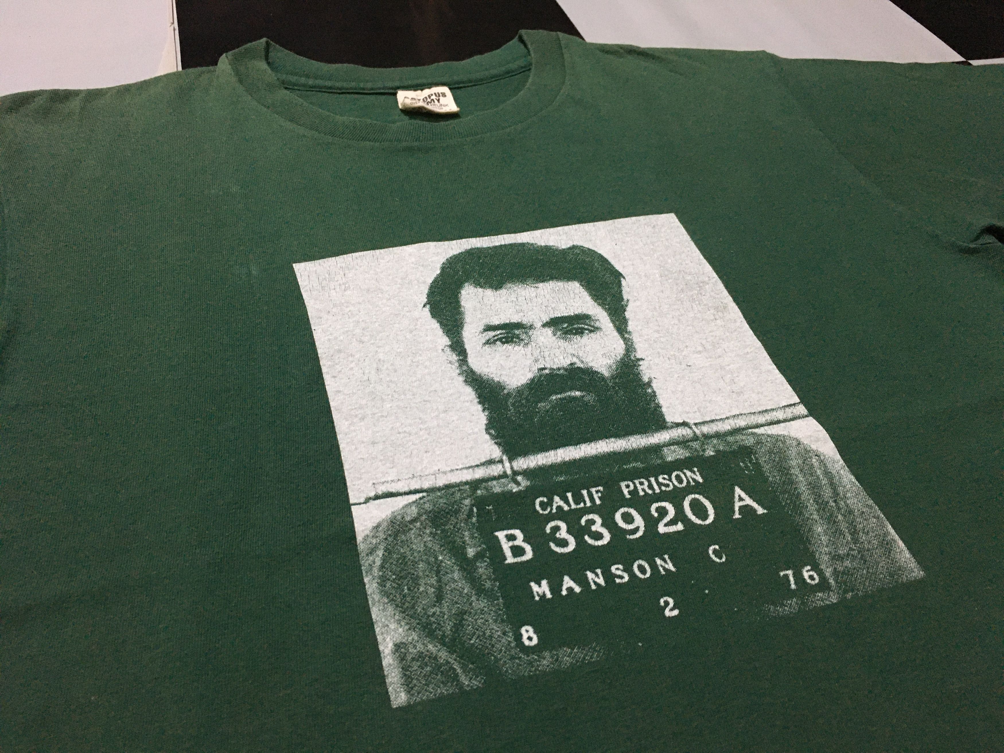 Expert Horror × Vintage Vintage Charles Manson Shirt Mugshot 1974 ...