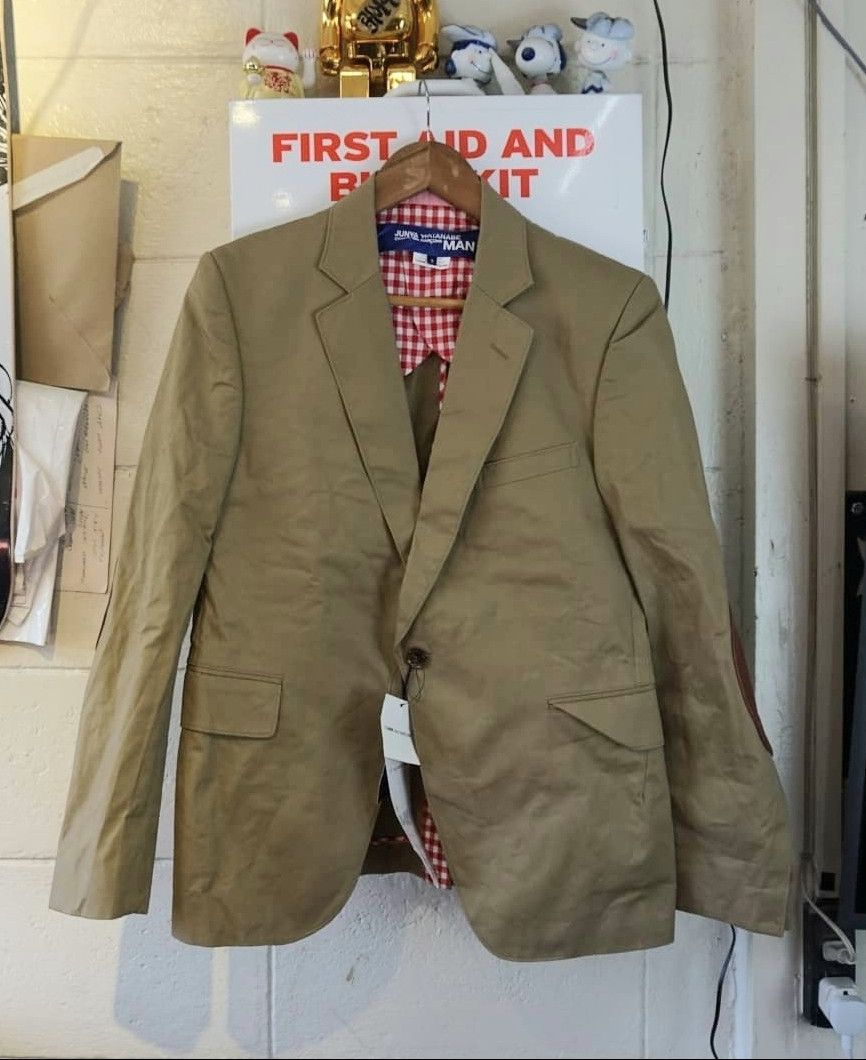 Comme des Garcons × Junya Watanabe Junya Watanabe Leather elbow patched ...