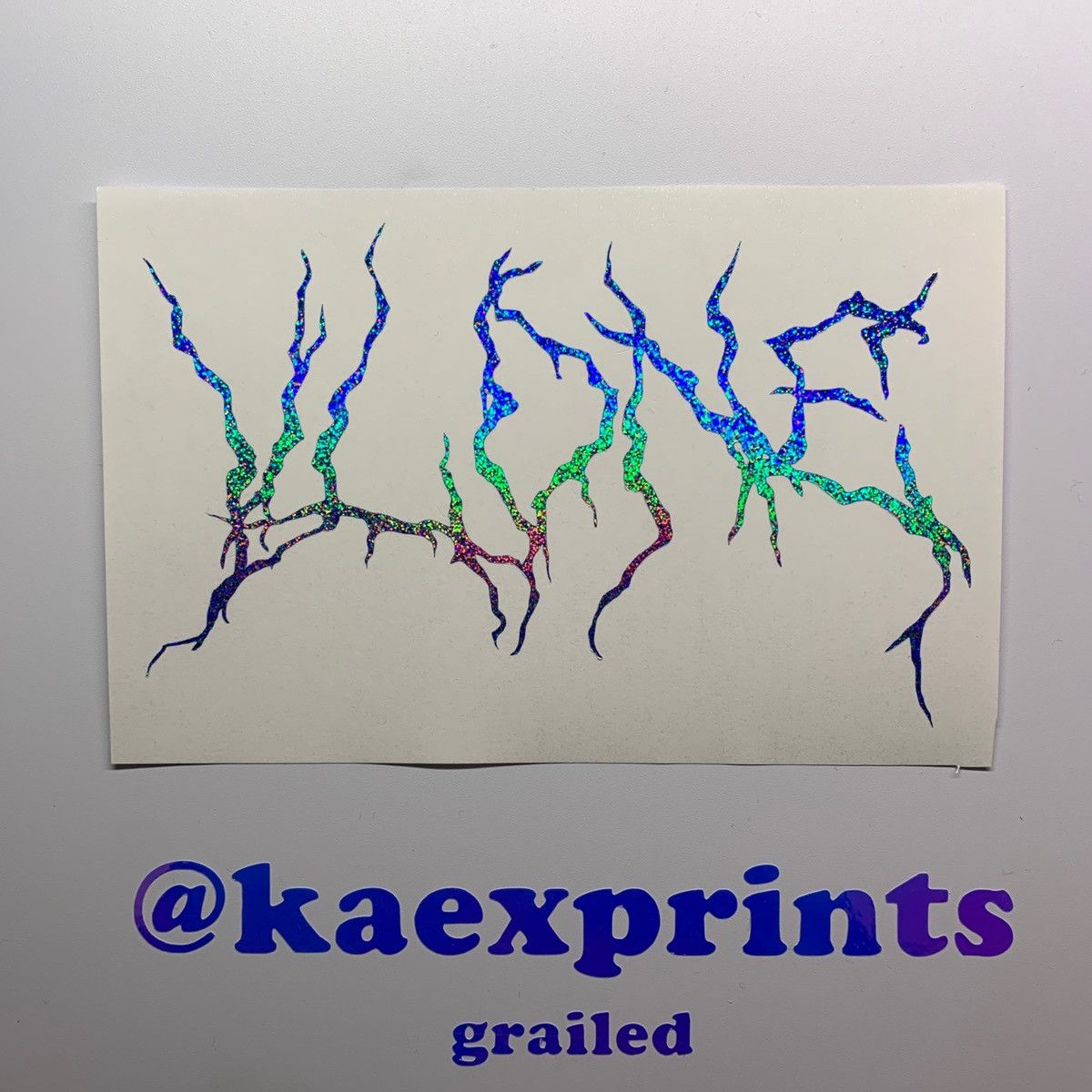 Vlone Holographic Vlone Lightning Sticker / Decal | Grailed