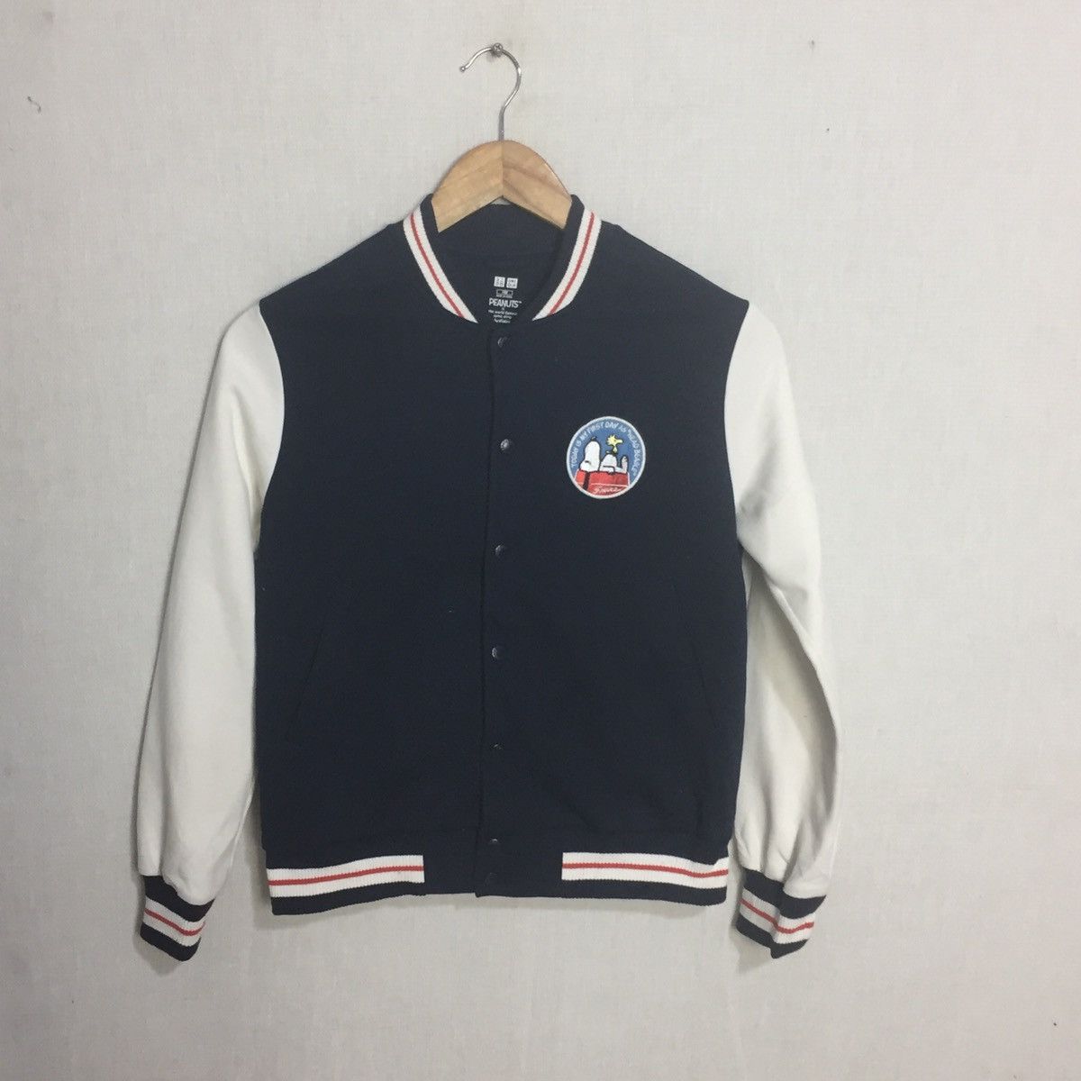 Peanuts × Uniqlo Varsity jacket uniqlo x peanuts by Schulz | Grailed
