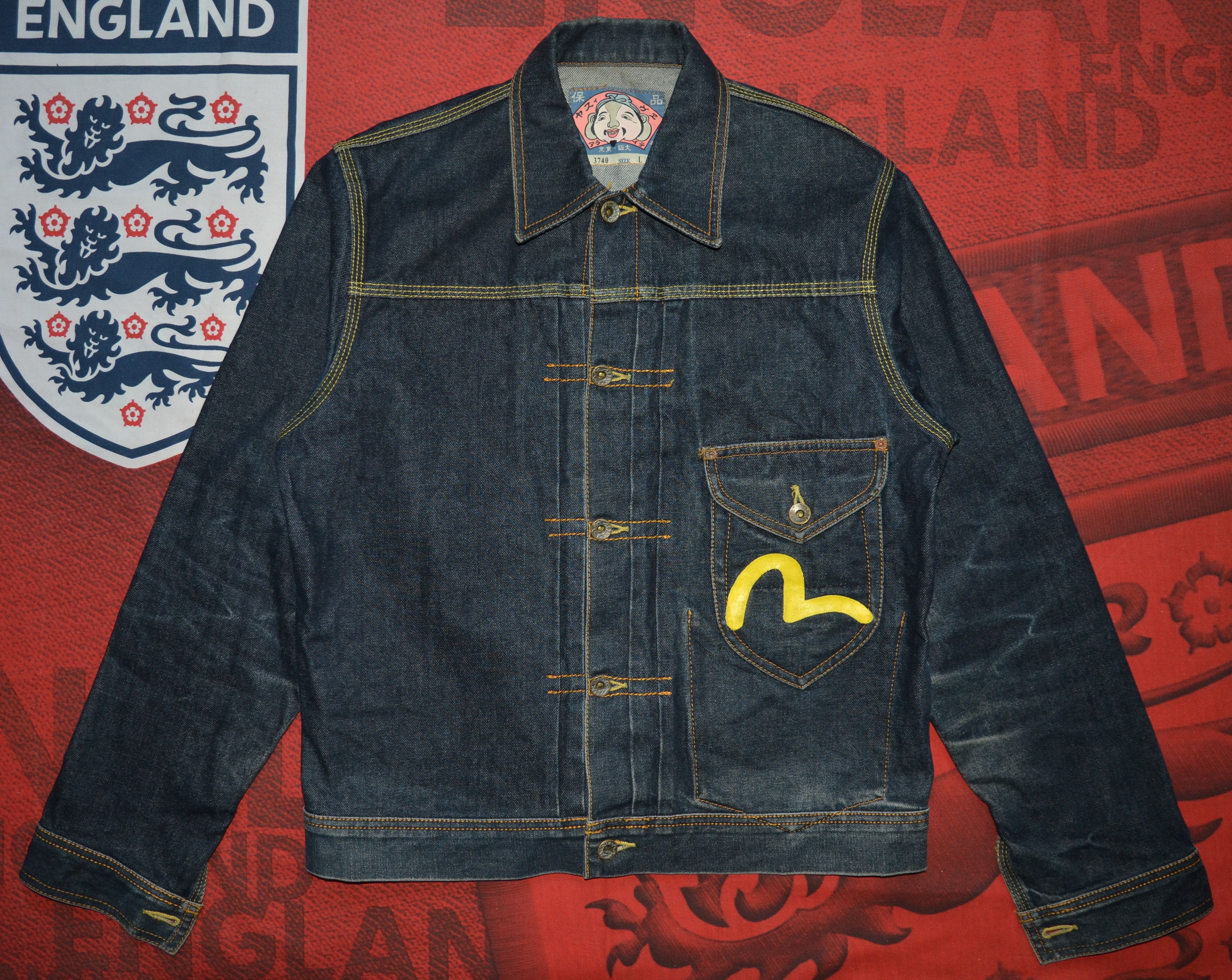 Denim Jacket × Evisu × Japanese Brand EVISU LOT 3740 DENIM JEAN JACKET ...