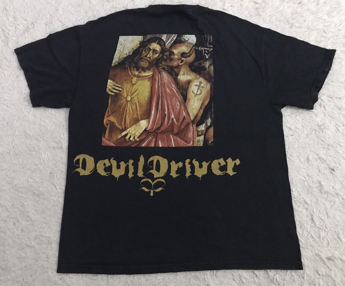 Band Tees × Vintage DEVILDRIVER band shirt black heavy death metal ...