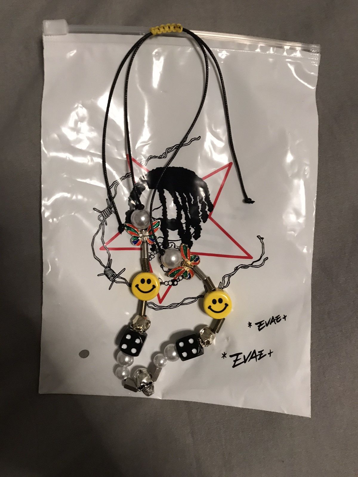 Asap Rocky × Designer Evae Mob smiley necklace | Grailed