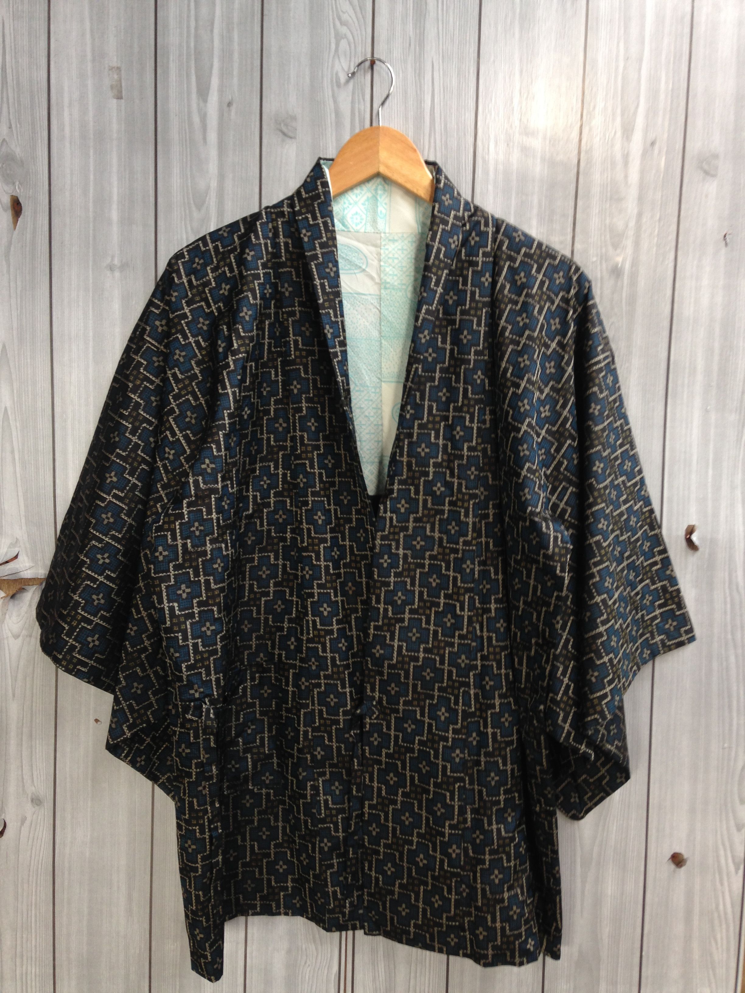 Japanese Brand Japanese Kimono Abstract Monogram Pattern Outerwear ...