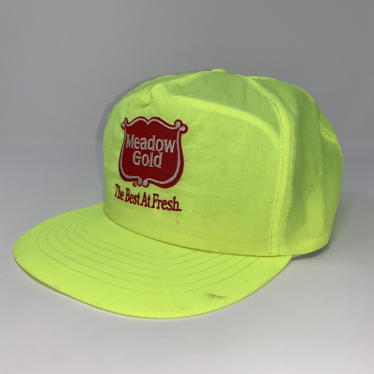 Vintage Vintage 80s Neon Meadow Gold Milk Beach Surfer SnapBack Hat ...