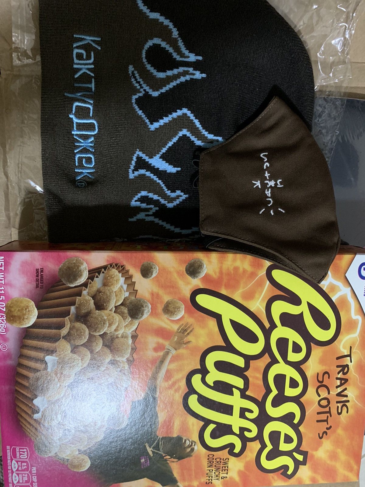 Travis Scott Cactus jack/Travis Scott face mask w/embroidered CJ logo ...