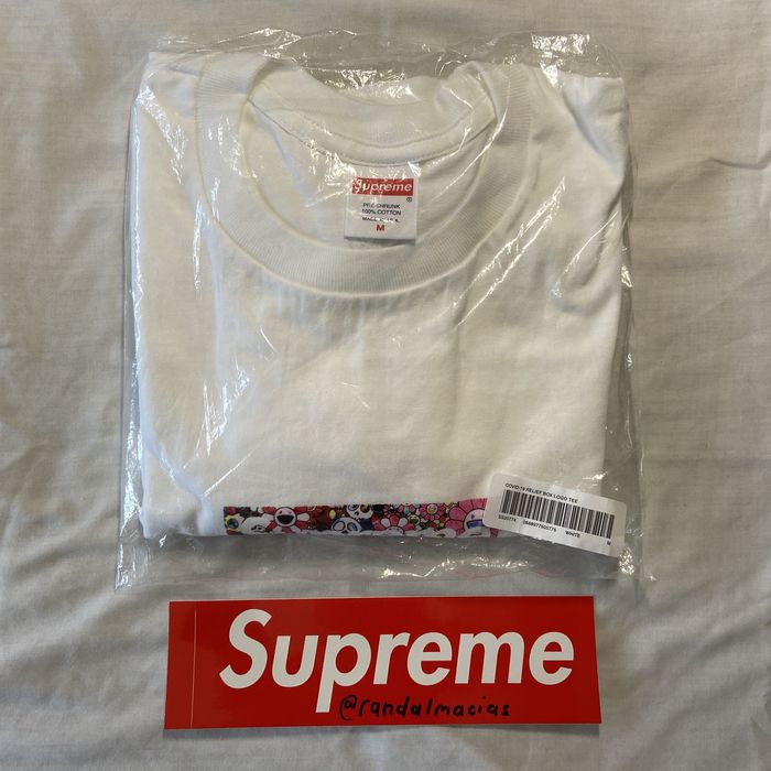 Supreme Supreme x Takashi Murakami COVID-19 Relief Box Logo Tee | Grailed