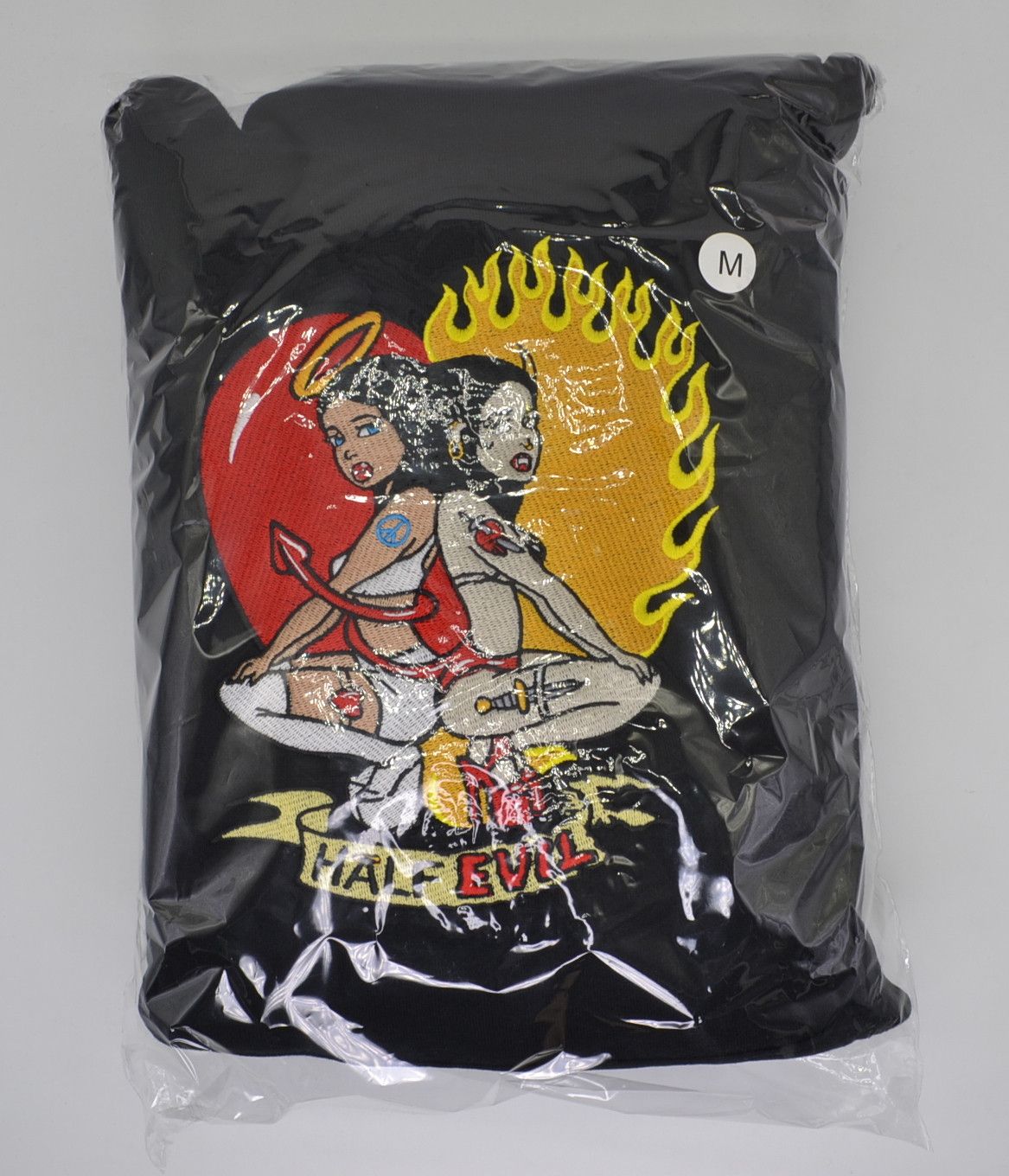 Half Evil Half Evil 333 Embroidered Devil Girls Hoodie MEDIUM DS | Grailed