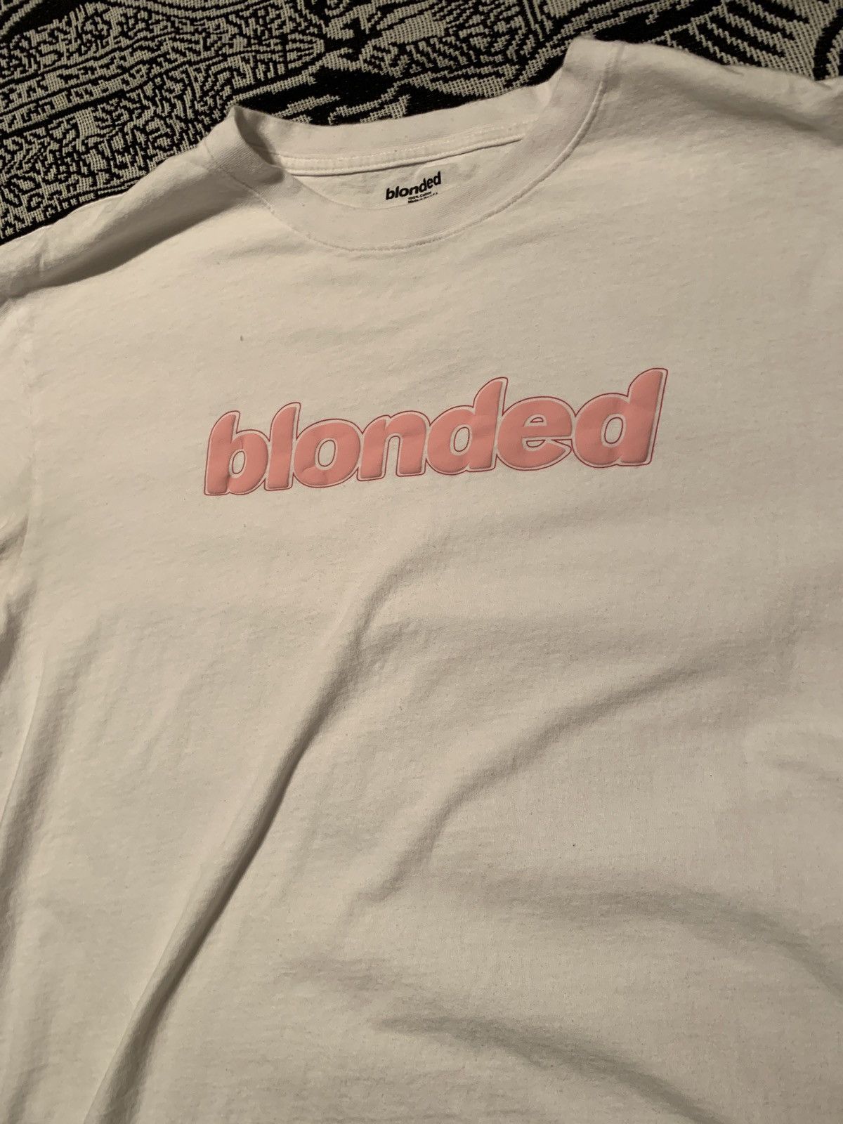 Frank Ocean Frank Ocean Blonded Logo Tee Shirt Nostalgia White Pink XL ...