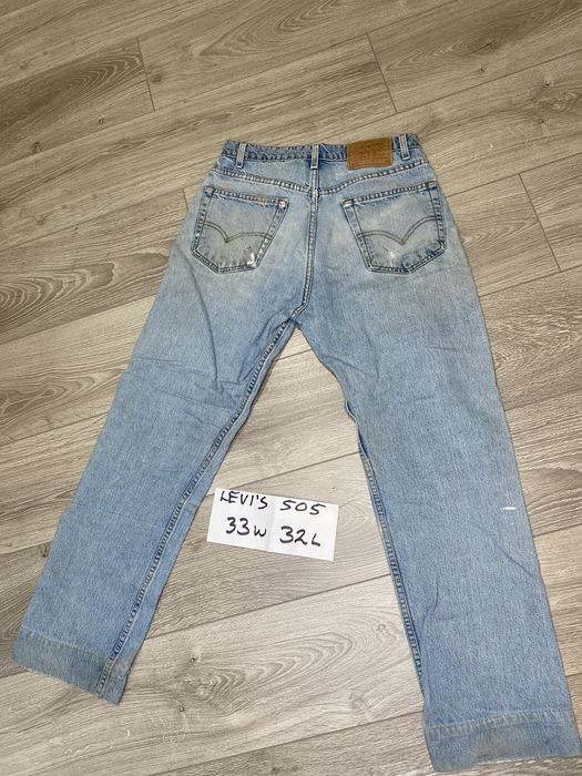 Vintage Levi’s 505 Jeans Thrashed Workwear Punk Travis Scott Uzi | Grailed
