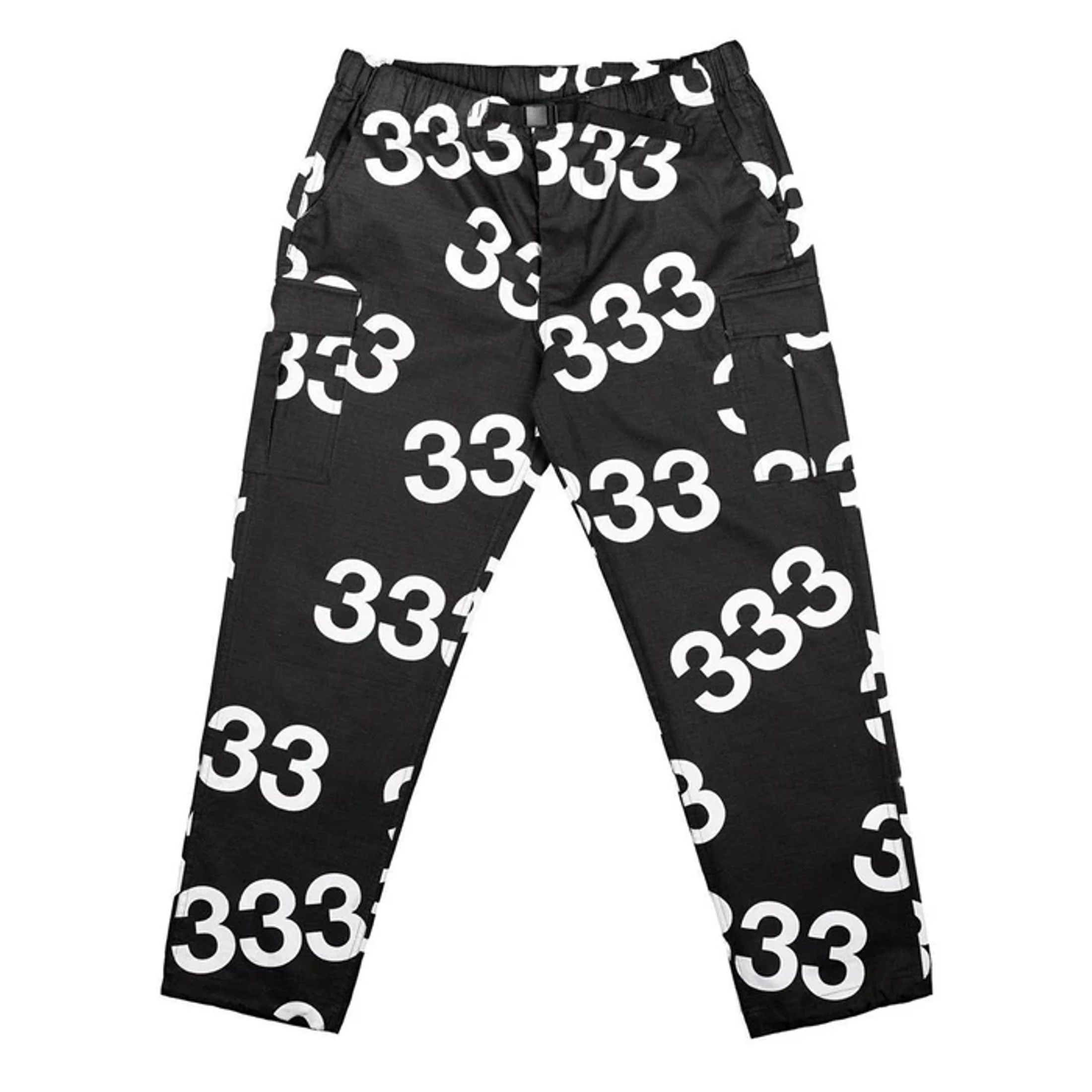 Half Evil 333 Repeating Print Cargo Pants LARGE 34 | Grailed