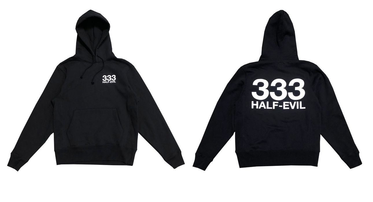 Half Evil Half Evil 333 Og Logo Front Back Hoodie LARGE DS | Grailed