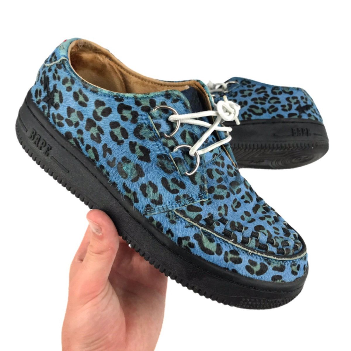 Ambush Design × Bape Bape x Ambush 2007 leopard print fur creepers ...