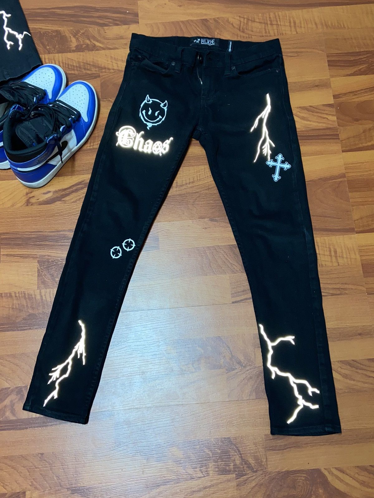 Other Custom chaos jeans 3m reflective | Grailed
