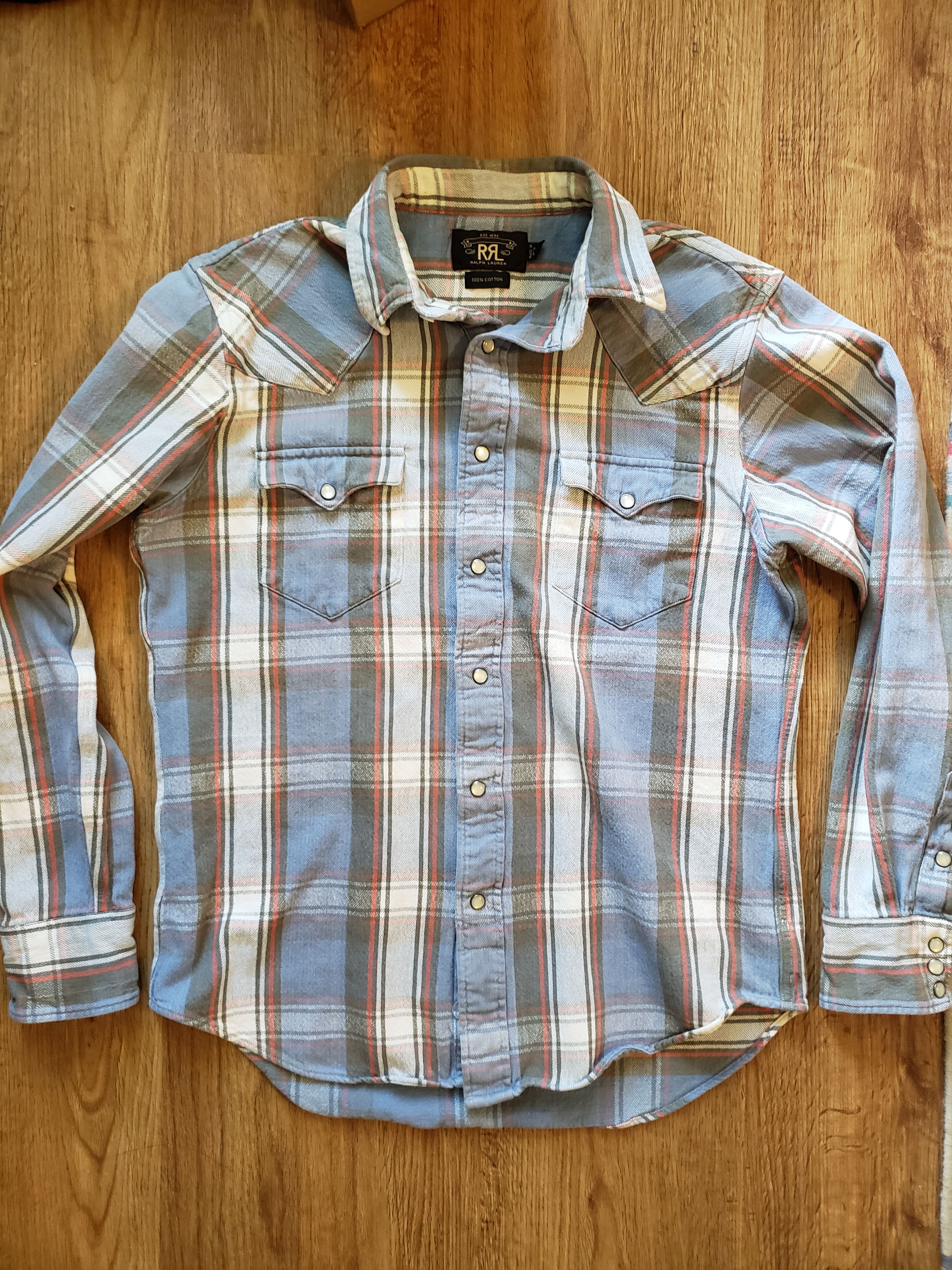 RRL Ralph Lauren RRL Mid Weight Twill Plaid Western button up | Grailed