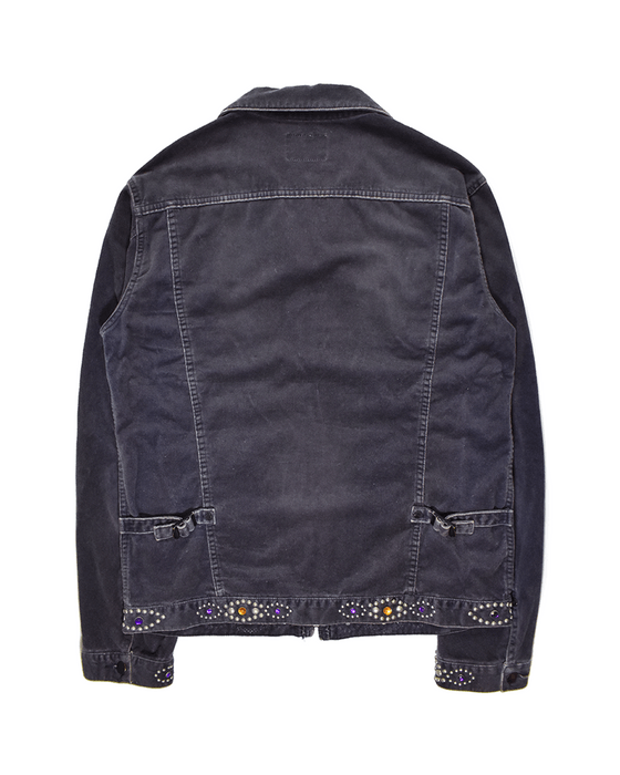 Number (N)ine AW03 Studded Velour Trucker Jacket | Grailed