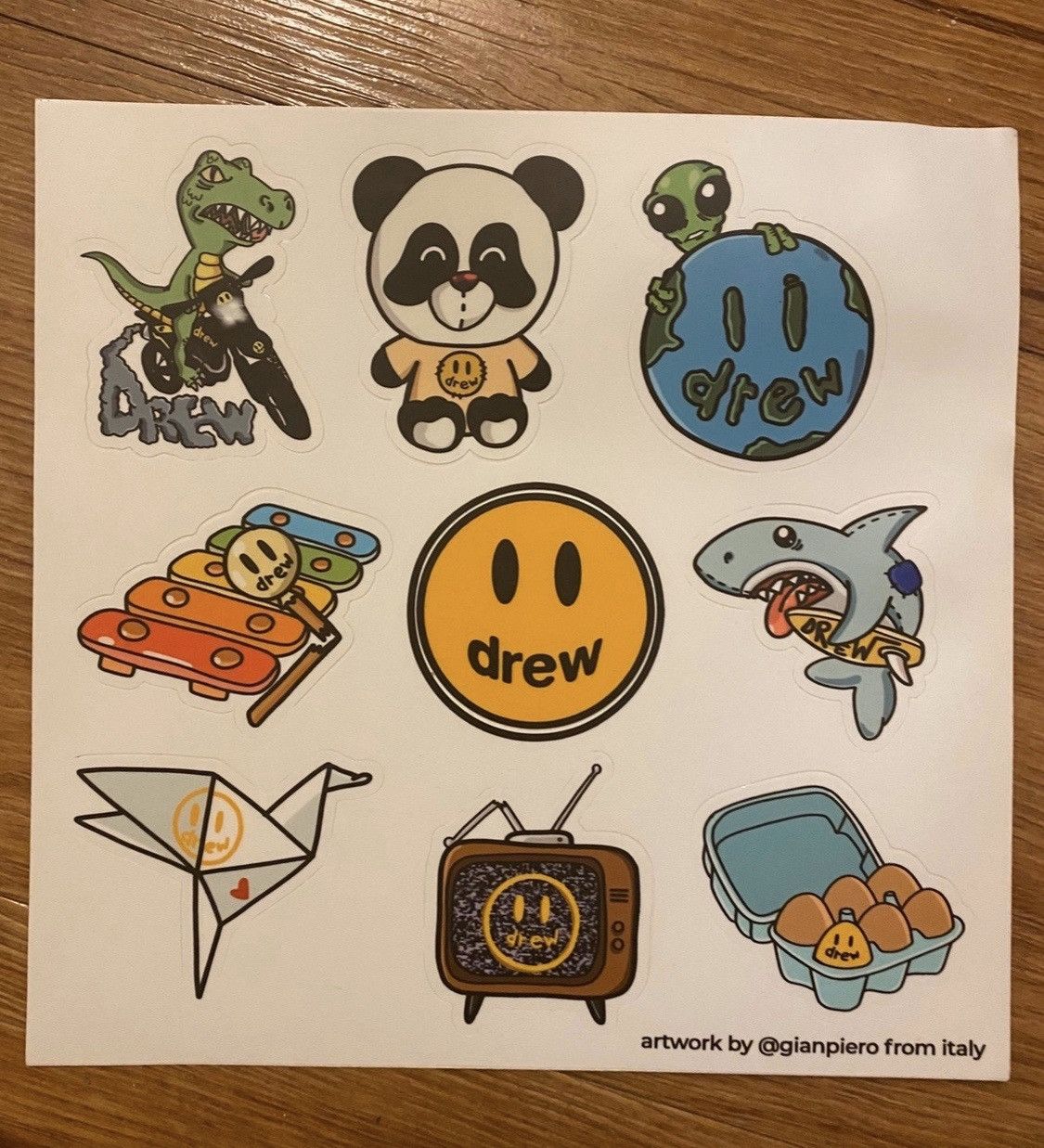 Drew House × Justin Bieber SOLD OUT Drew House Stickers Justin Bieber ...