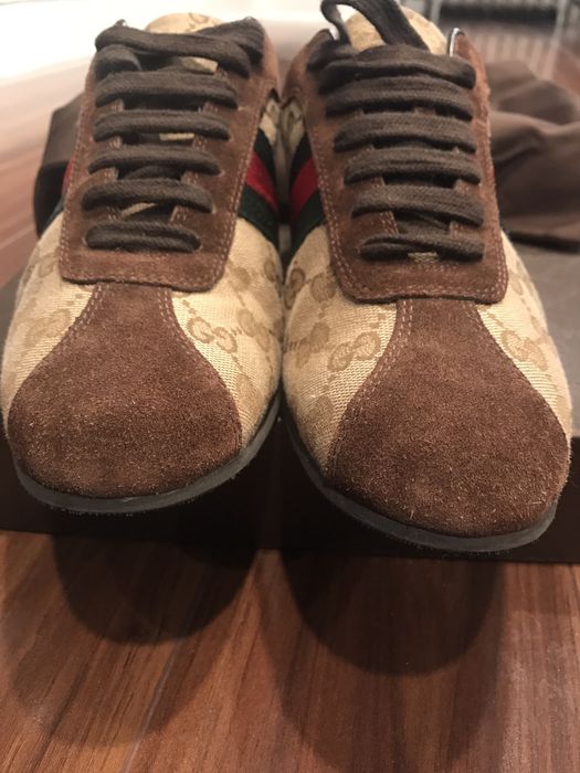 Gucci GG Logo Suede/Nylon Sneakers | Grailed