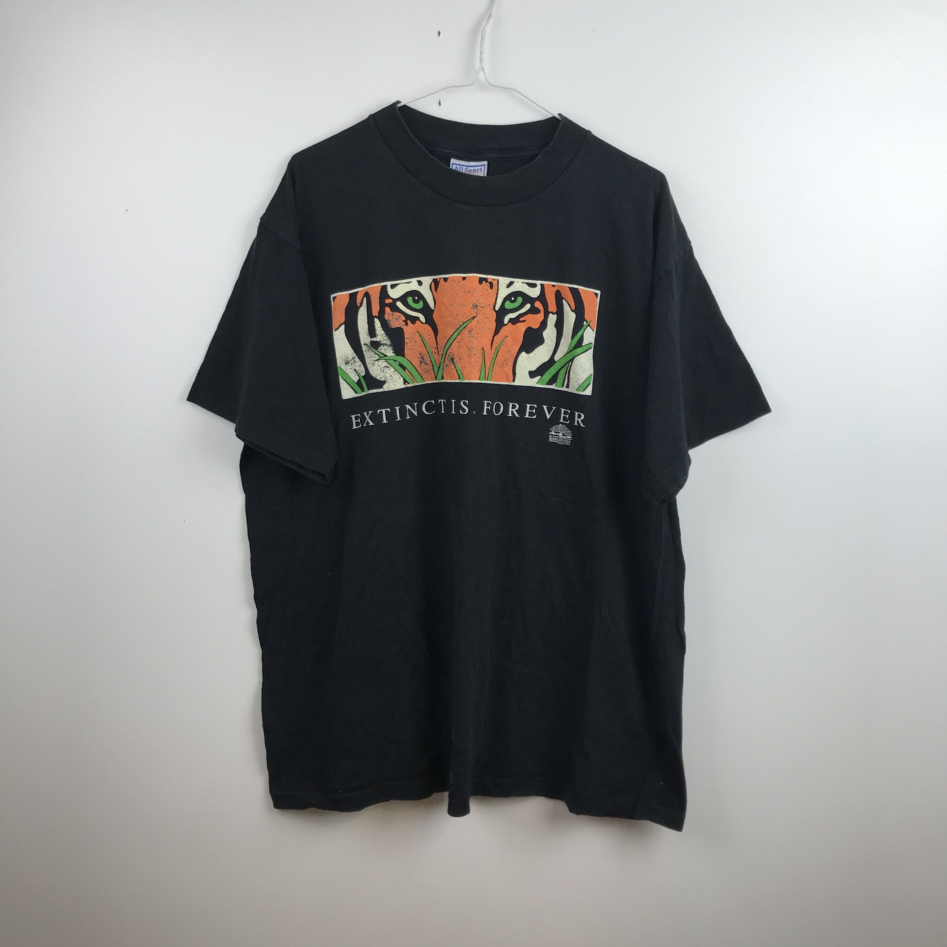 Vintage Vintage 90s - Extinct Is Forever 1995 Tiger Eyes T-Shirt | Grailed