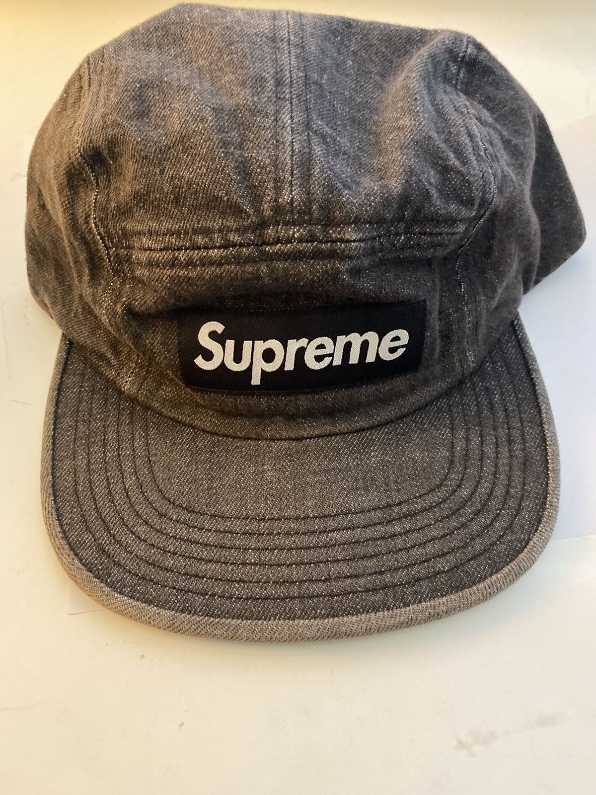 Supreme Black Denim 5-panel Cap | Grailed