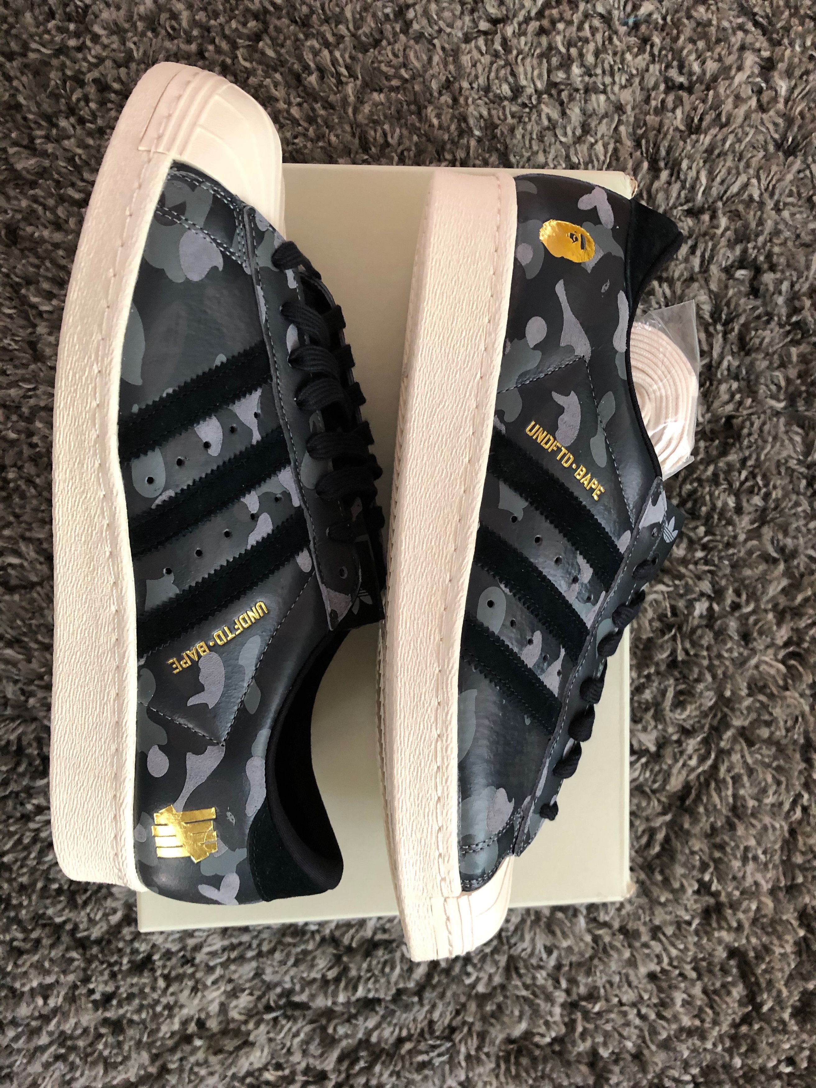 Adidas × Bape × Undefeated Adidas x Bape x UNDFTD Superstar 80v Black ...