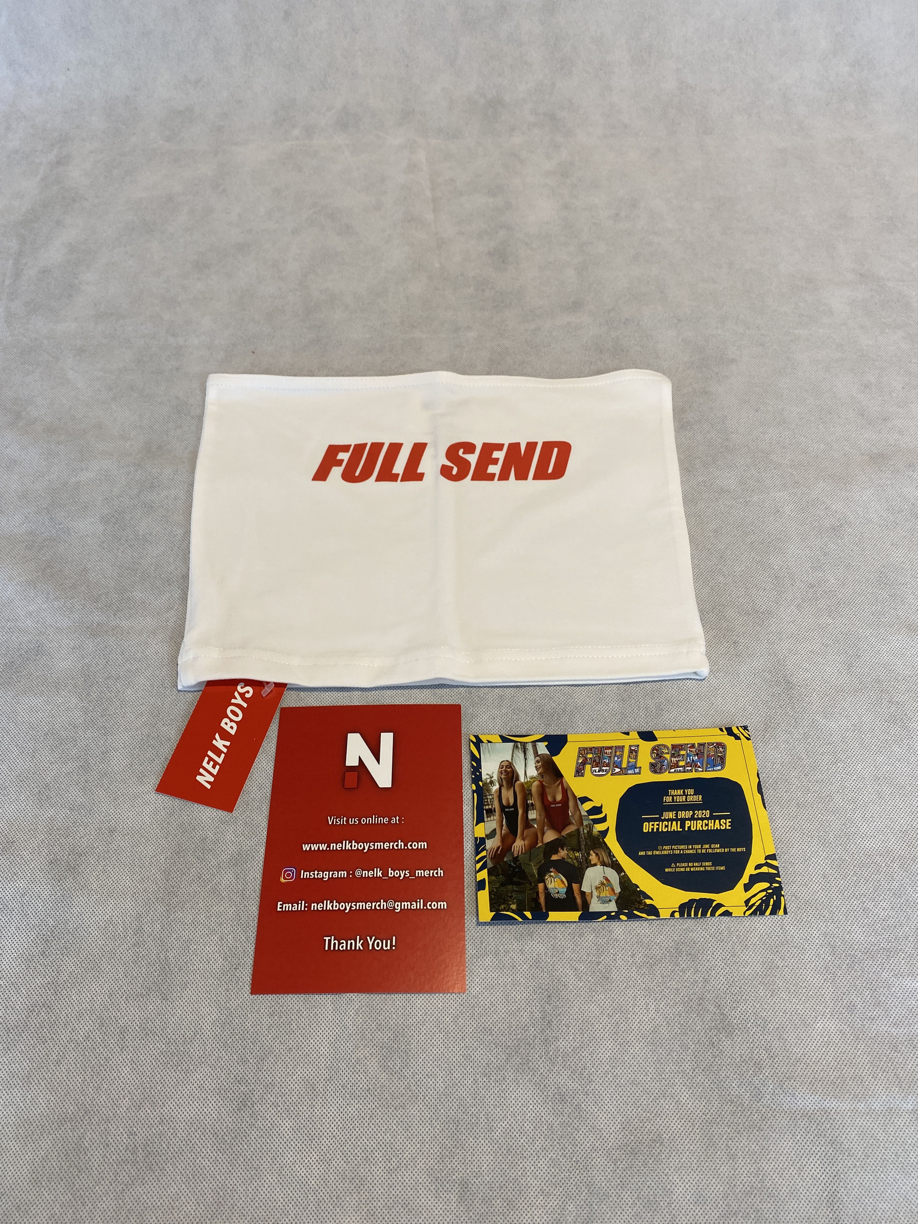 Full Send by Nelk Boys *NEW* Nelk Boys White Full Send Girls Tube Top ...