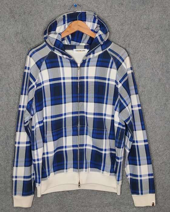 Bape BAPE PLAID HOODIE | Grailed