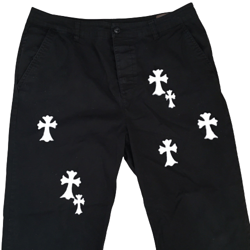 Vintage Custom Chrome Hearts INSPIRED CROSS PANTS | Grailed