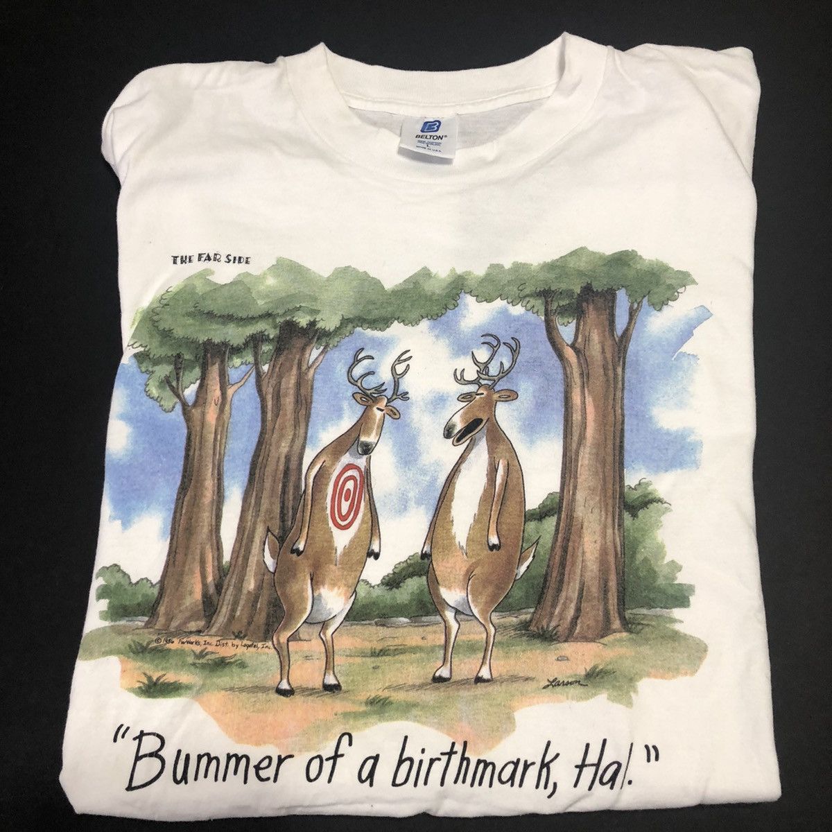 Vintage The far side deer comic t shirt size large | Grailed