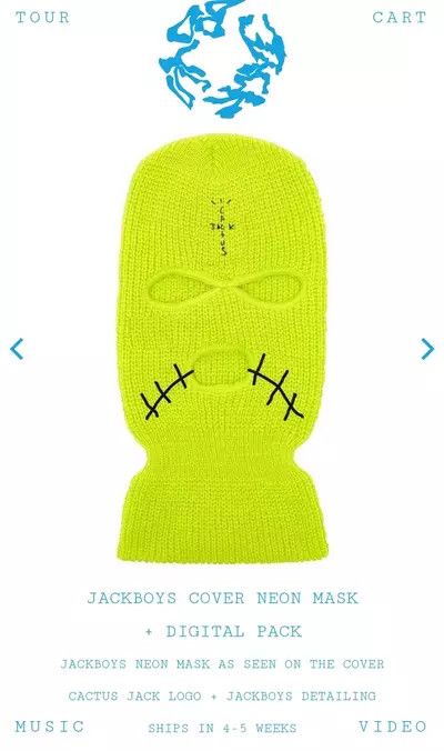 Travis Scott TRAVIS SCOTT JACKBOYS SKI MASK | Grailed