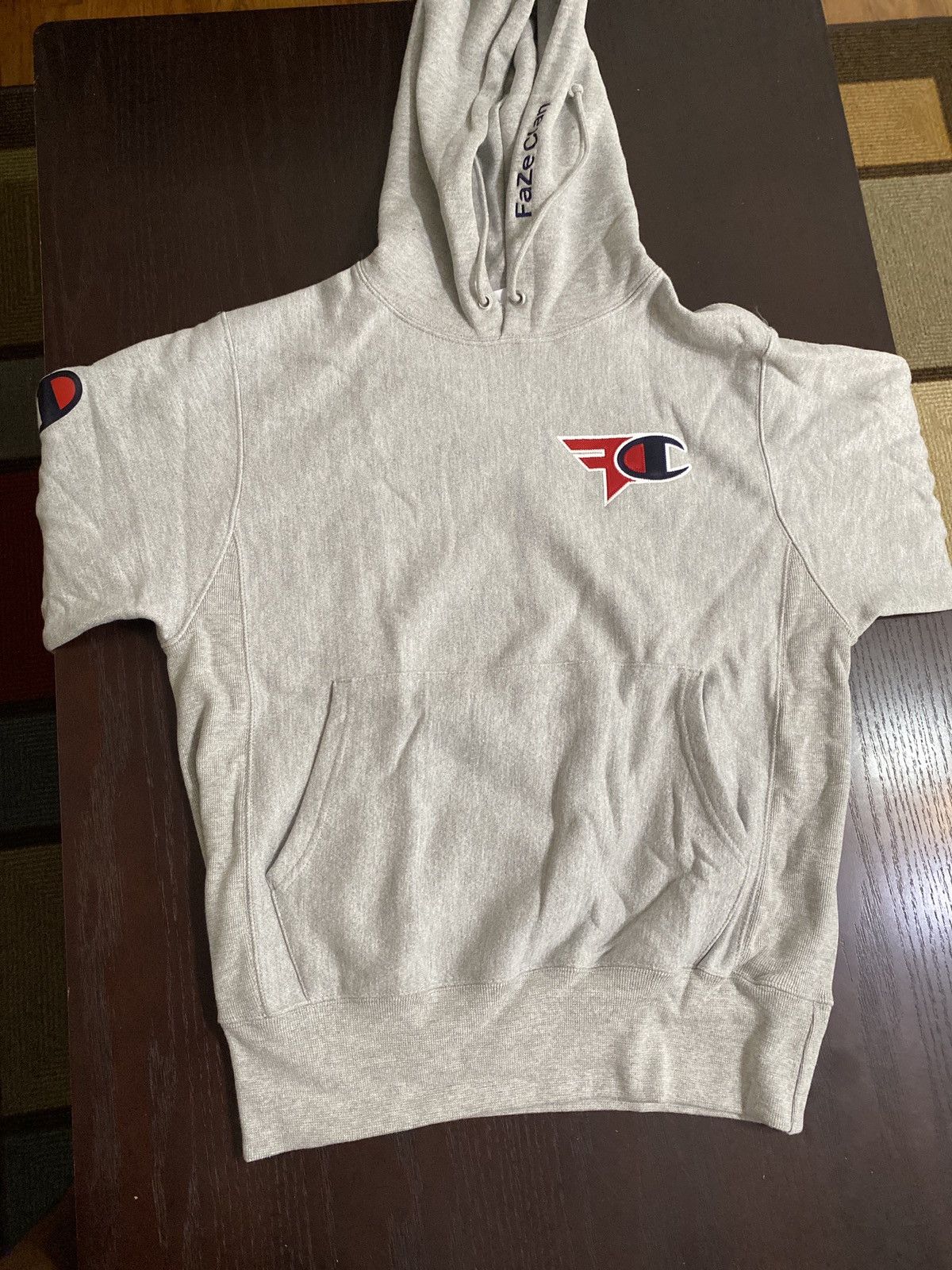 Champion FaZe x Champion Grey Hoodie | Grailed