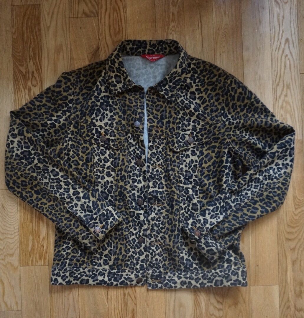 Supreme Leopard Denim Jacket | Grailed