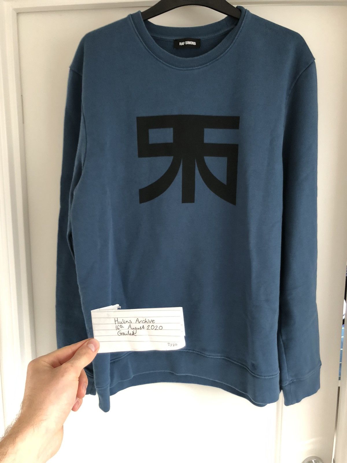 Raf Simons 100% authentic raf Simons Atari sweater state blue medium ...