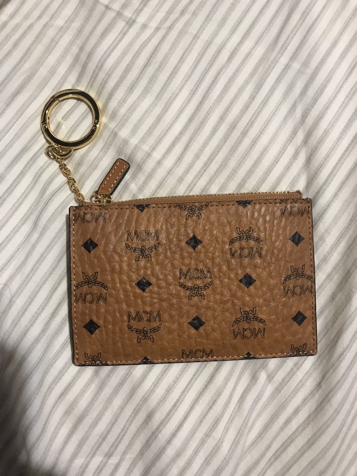 MCM MCM keychain wallet pouch in cognac | Grailed
