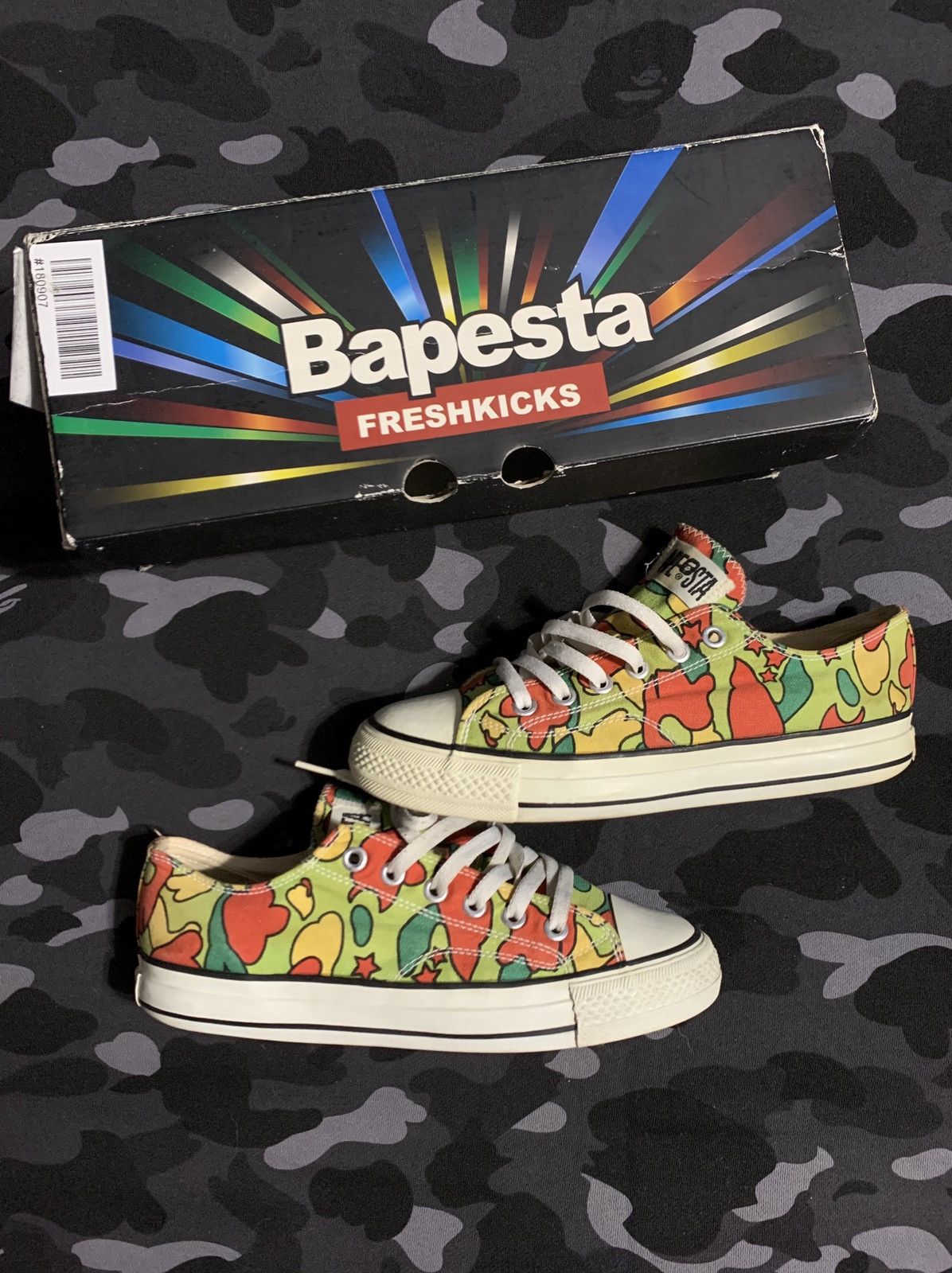 Bape BAPE PSYCHE CAMO APESTA CONVERSE SHOES A BATHING APE BAPESTA | Grailed