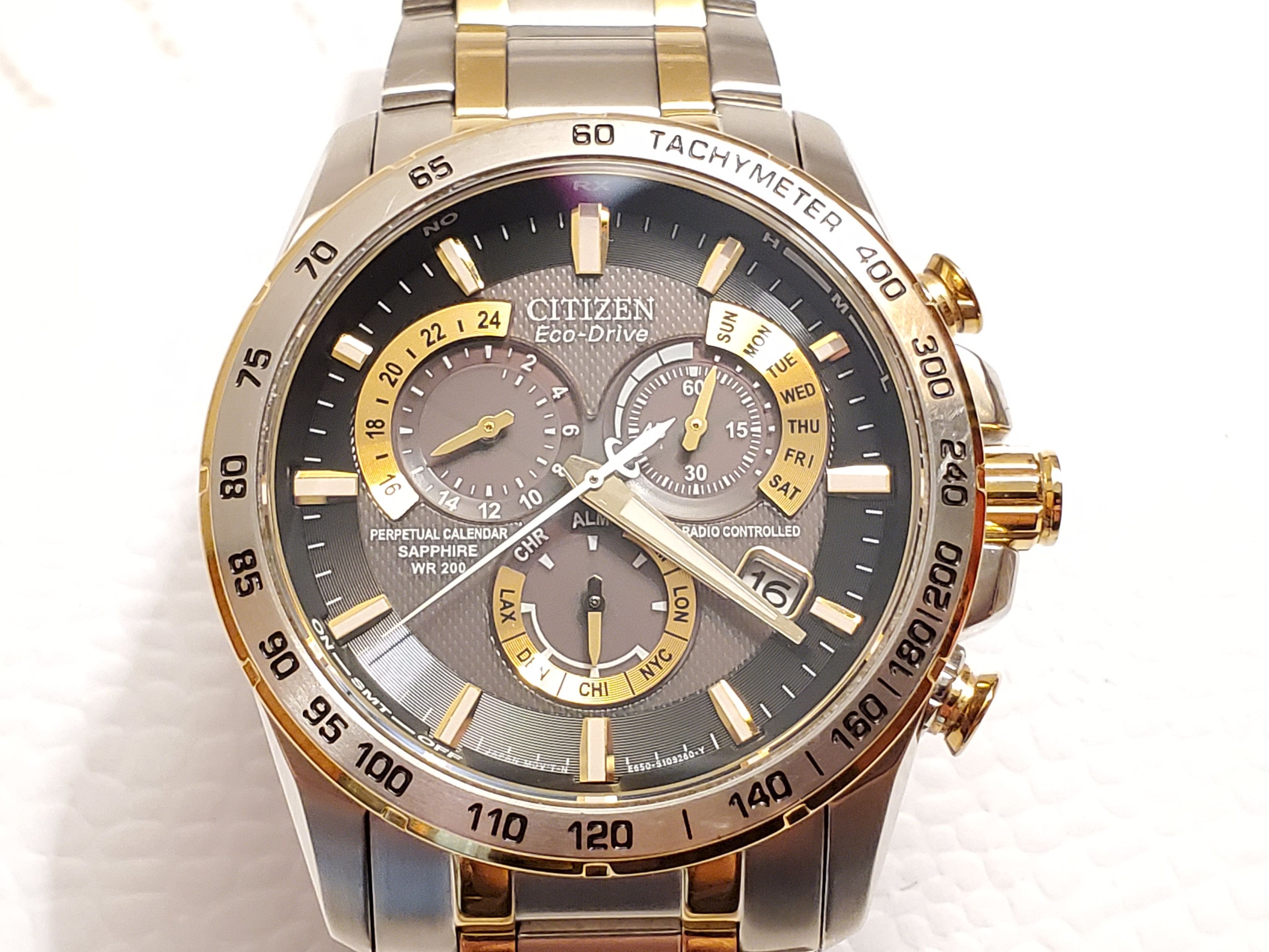 Citizen Citizen Eco Drive Sapphire Crystal Watch Perpetual Calendar ...