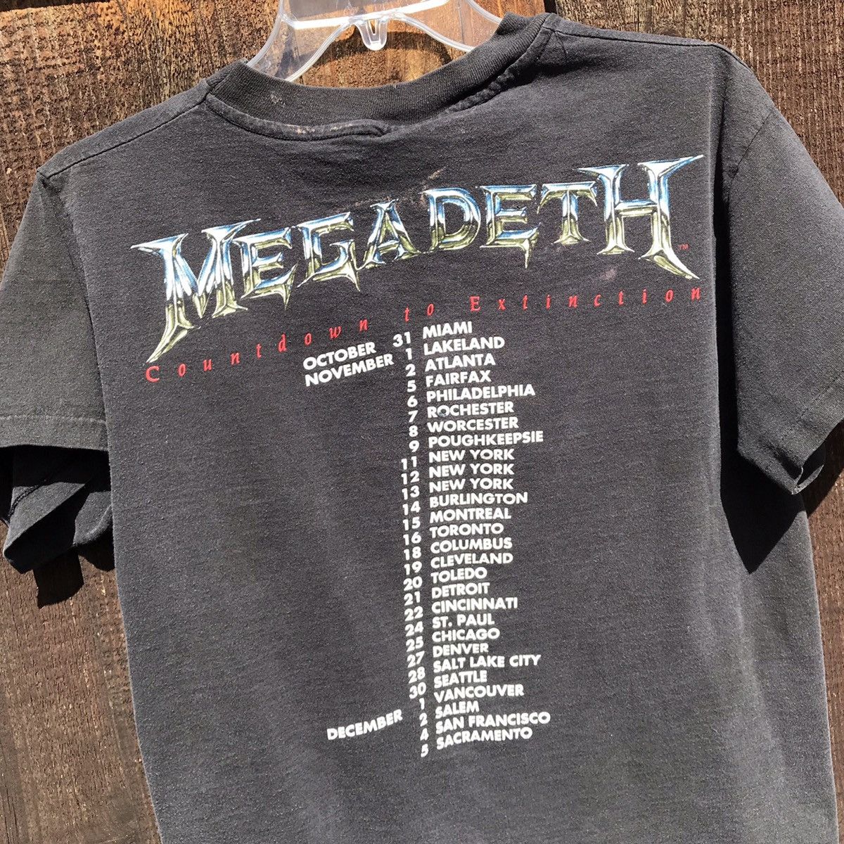 Vintage Vintage 92’ Megadeth Countdown to Extinction Tour Tee | Grailed