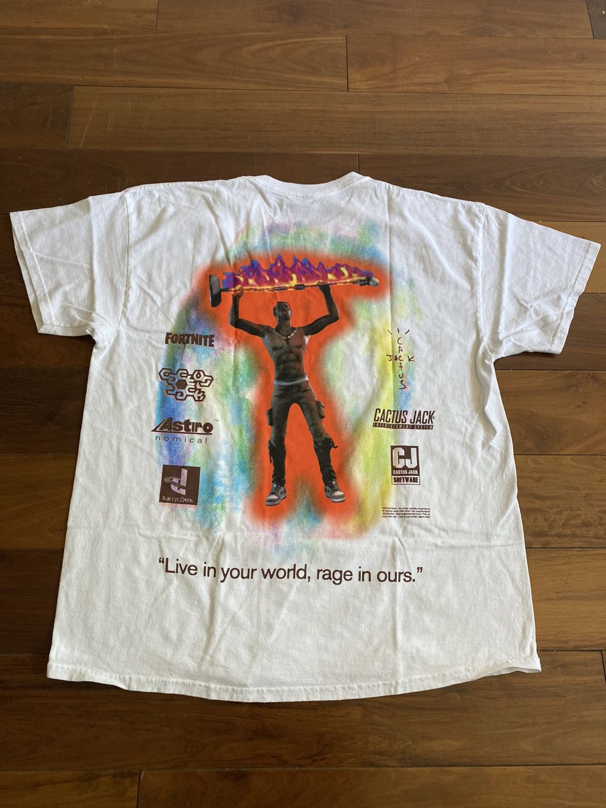 Travis Scott Travis Scott Fortnite Rage Emote tee Laflame astroworld ...