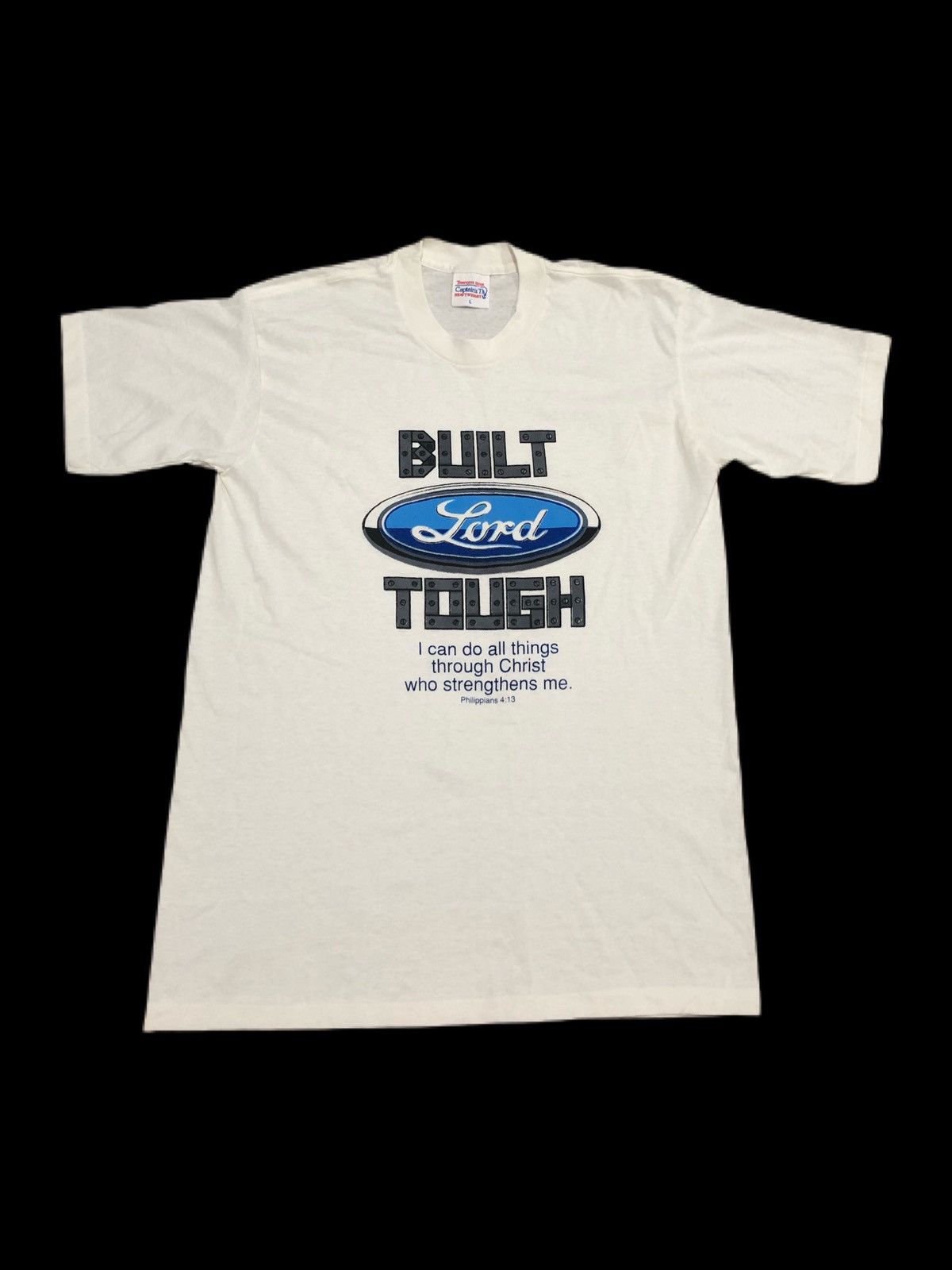 Ford × Vintage Vintage Built Lord Tough Jesus Ford Parody Tee | Grailed