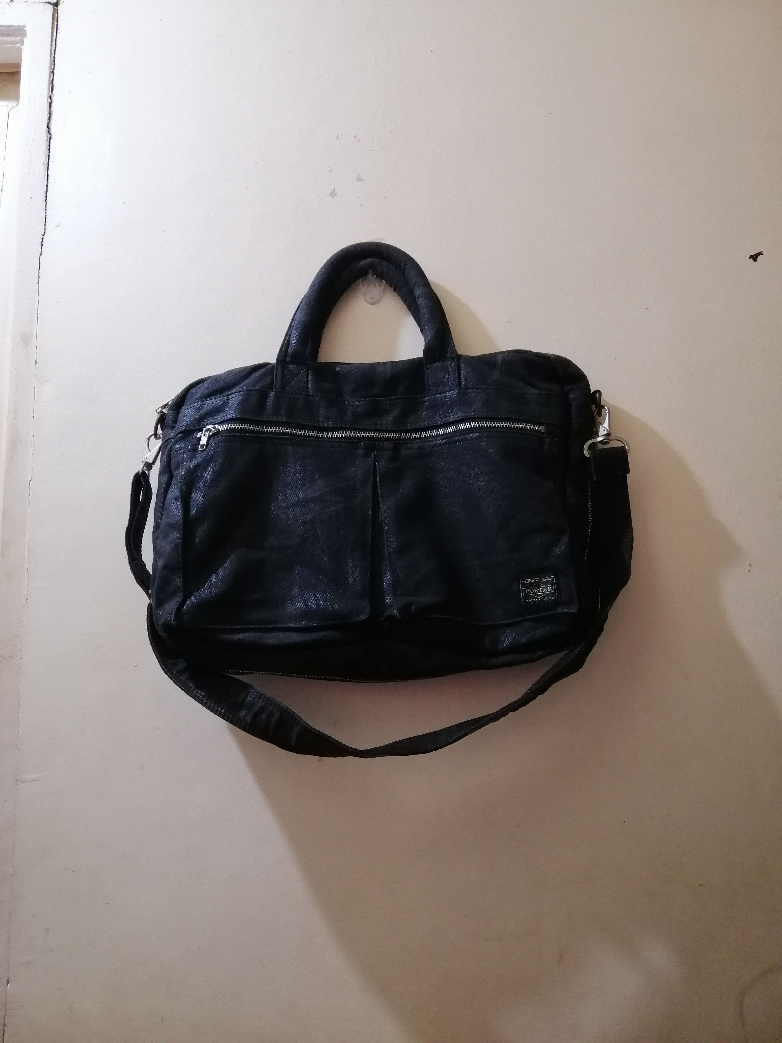 Head Porter × Japanese Brand × Porter Denim Porter two way bag made in ...