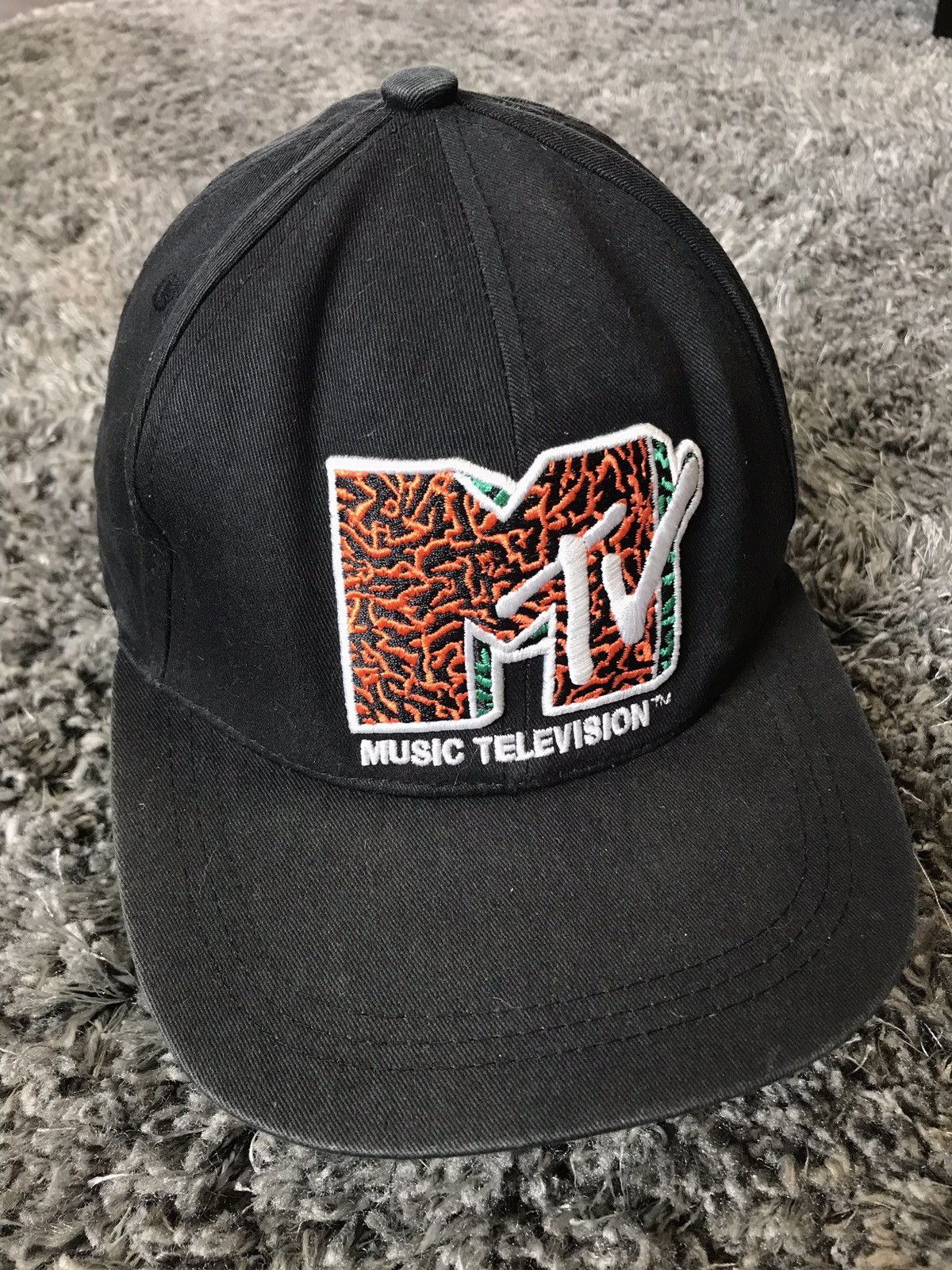 Mtv × Vintage Vintage MTV Music Television Leopard Logo Black SnapBack ...