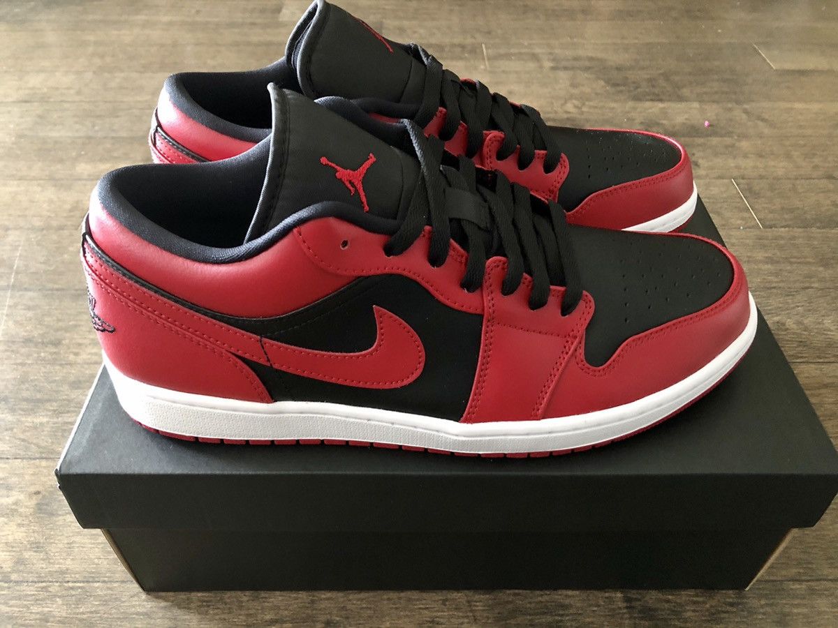 Jordan Brand Jordan 1 Low Reverse Bred Black Red | Grailed