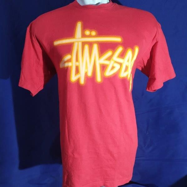Stussy × Very Rare × Vintage Stussy Neon Big Logo Stussy Shirt | Grailed