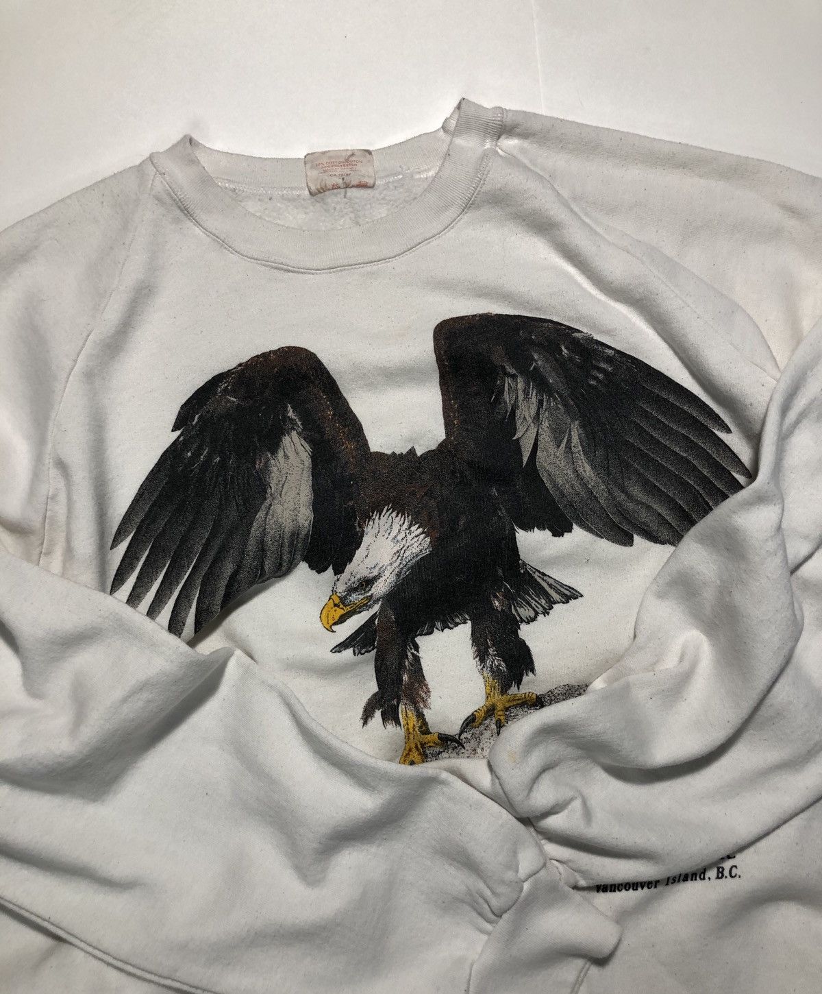 Hype × Travis Scott × Vintage Vintage ‘89 Travis Scott Eagle Crewneck ...