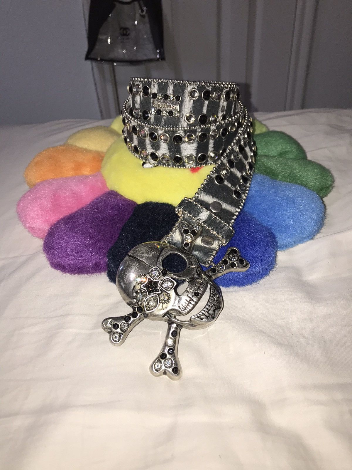 B.B. Simon “MURDER” ☠️Skull B.B. Simon Black/White Pirate Swarovski ...