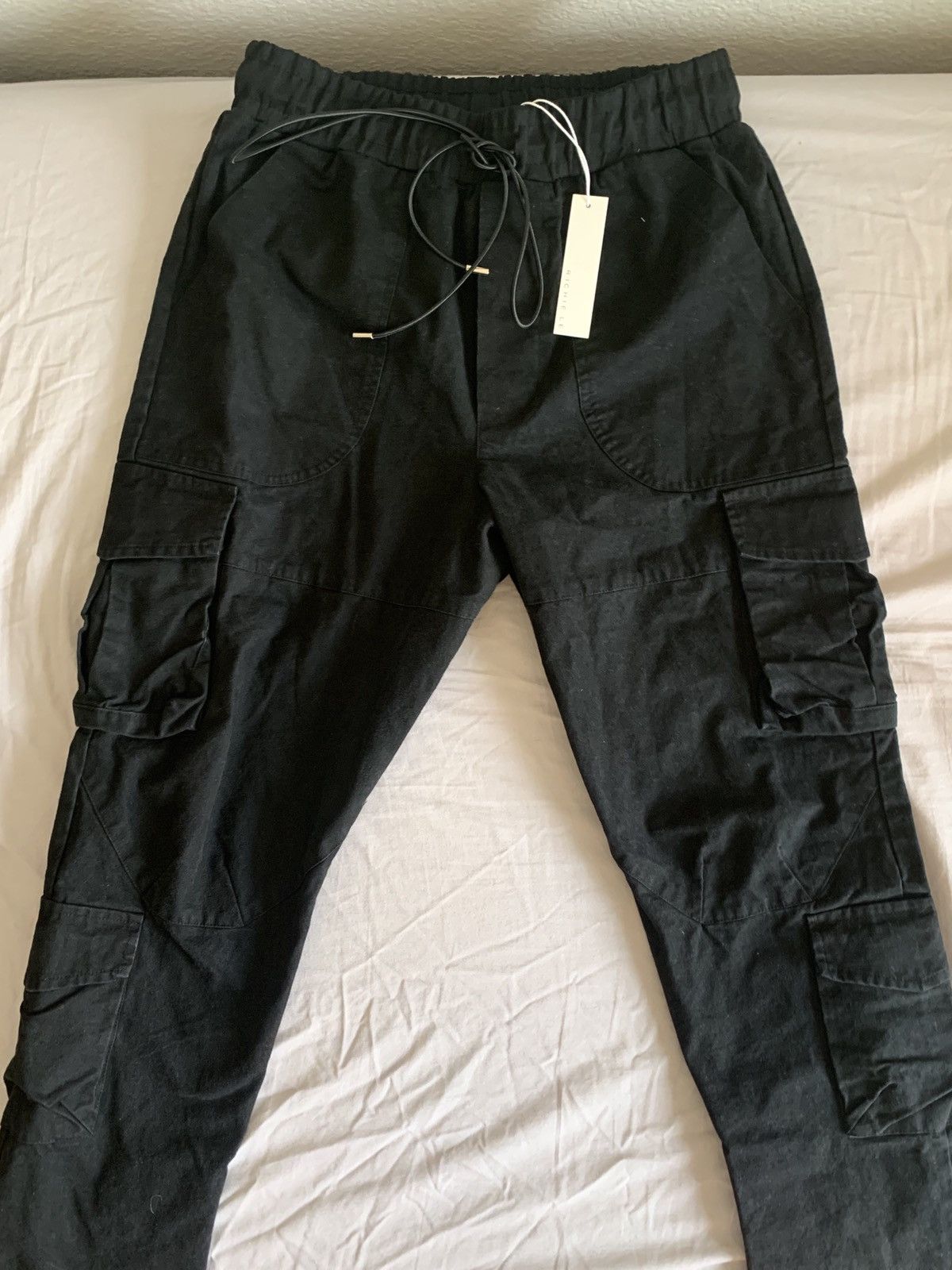 Richie Le Collection Richie Le Collection Cargo Pants Washed Black ...