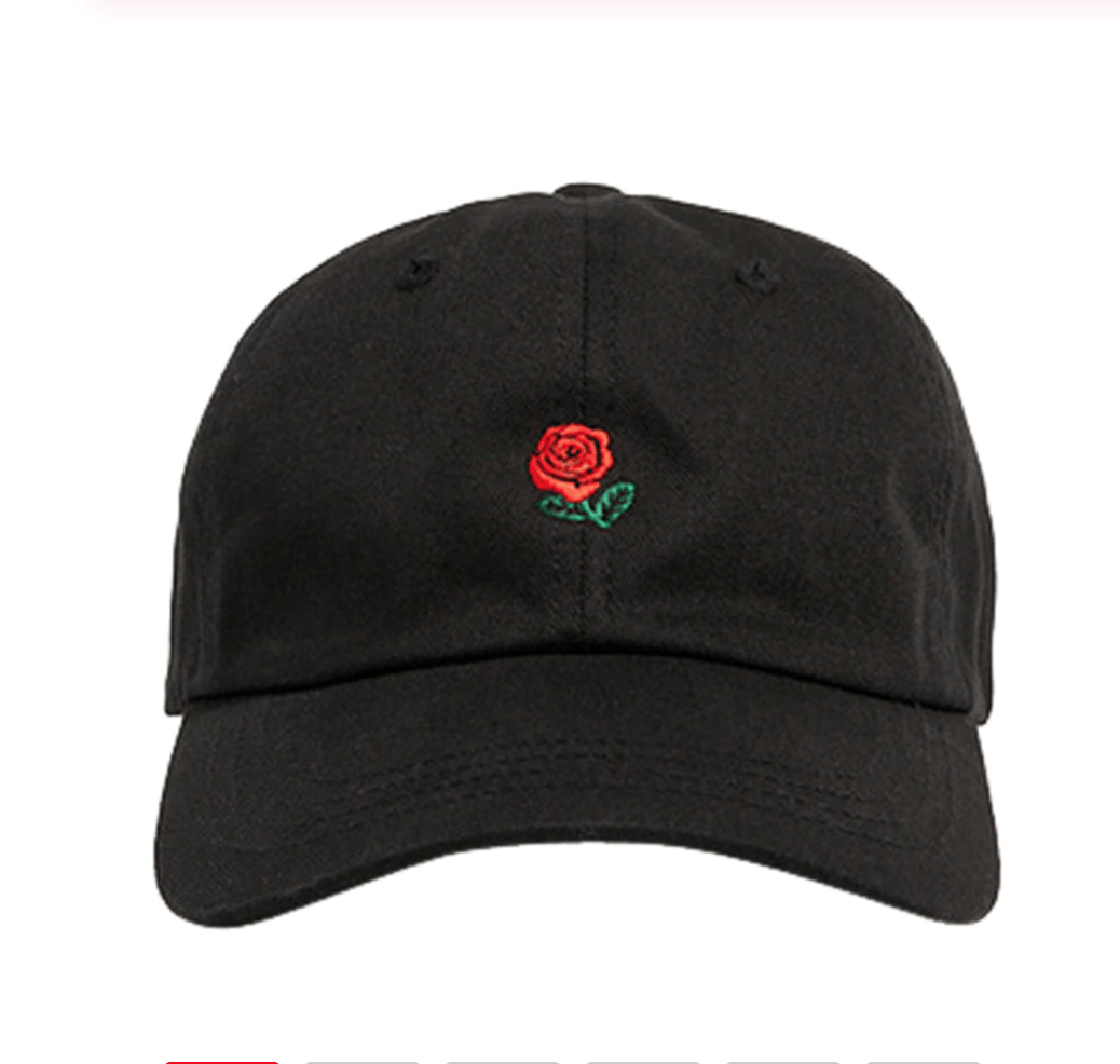 Vintage Black Rose Cap | Grailed